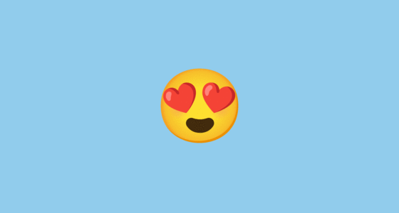😍 Faccina Con Sorriso E Occhi A Cuore Emoji on Noto Color Emoji ...