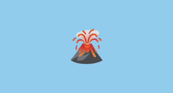 🌋 Volcano Emoji on Noto Color Emoji, Animated 15.0