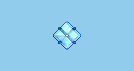 💠 Diamond with a Dot Emoji on Apple iOS 11.1