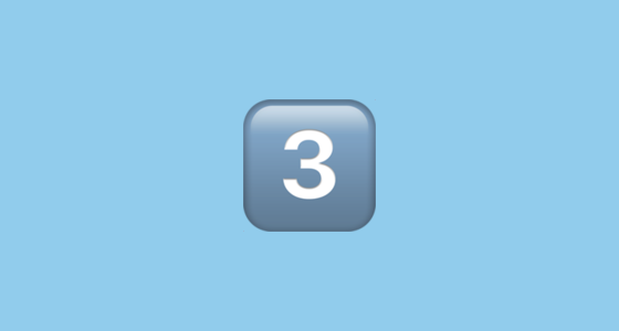 3️⃣ Keycap Digit Three Emoji on Apple iOS 11.1