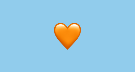 🧡 Orange Heart Emoji on Apple iOS 11.1