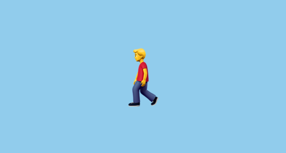 🚶 Person Walking Emoji on Apple iOS 11.1