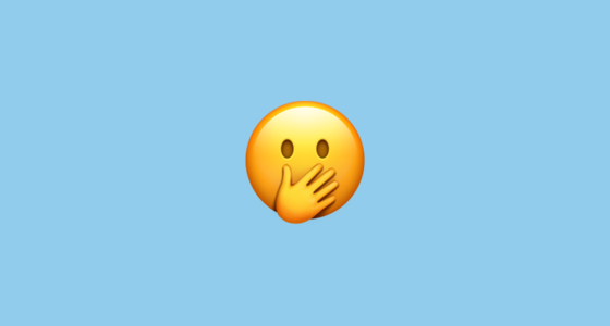 🤭 Face with Hand Over Mouth Emoji on Apple iOS 11.1