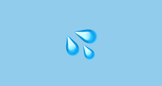 💦 Sweat Droplets Emoji on Apple iOS 11.1