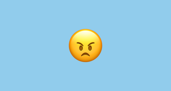 😠 Angry Face Emoji on Apple iOS 11.2