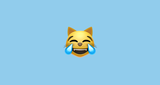😹 Cat with Tears of Joy Emoji on Apple iOS 11.2