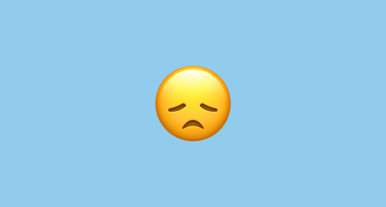 😞 Rosto Desapontado Emoji on Apple iOS 11.2