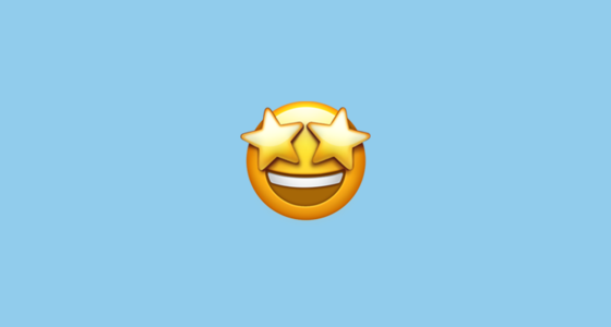 🤩 Star-Struck Emoji on Apple iOS 11.2