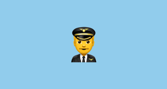 👨‍ ️ Man Pilot Emoji on Apple iOS 11.2