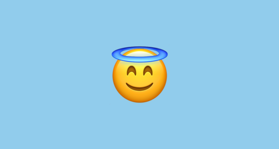 😇 Visage Souriant Avec Auréole Emoji on Apple iOS 11.2