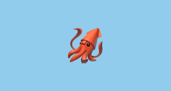 🦑 Squid Emoji on Apple iOS 11.2