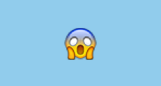 😱 Face Screaming in Fear Emoji on Apple iPhone OS 2.2