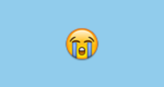 😭 Loudly Crying Face Emoji on Apple iPhone OS 2.2