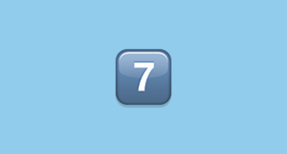 7️⃣ Keycap Digit Seven Emoji on Apple iOS 4.0