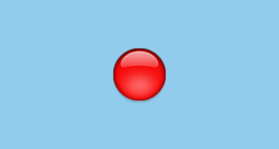 🔴 Red Circle Emoji on Apple iOS 4.0