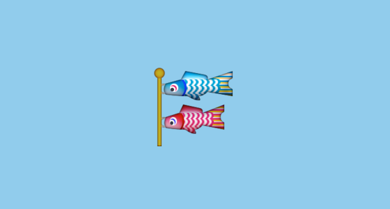 🎏 Carp Streamer Emoji on Apple iOS 5.1