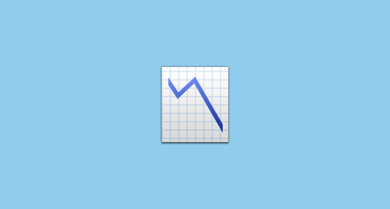 📉 Chart Decreasing Emoji on Apple iOS 5.1