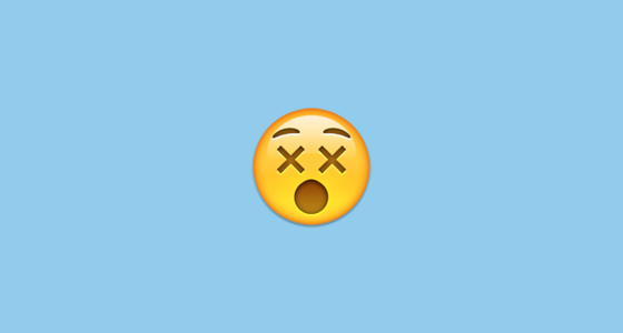 😵 Face with Crossed-Out Eyes Emoji on Apple iOS 5.1