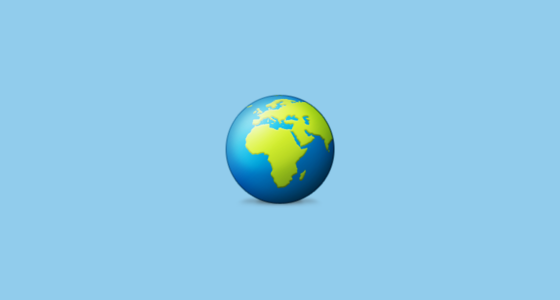 🌍 Globe Showing Europe-Africa Emoji on Apple iOS 5.1