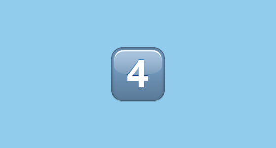 4️⃣ Keycap Digit Four Emoji on Apple iOS 5.1