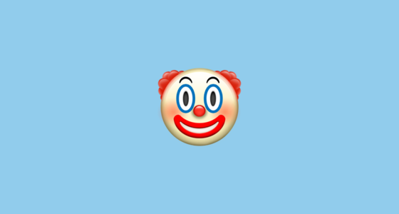 🤡 Clown Face Emoji on Apple iOS 11.3