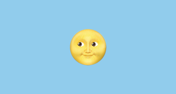 🌝 Rosto Da Lua Cheia Emoji on Apple iOS 11.3