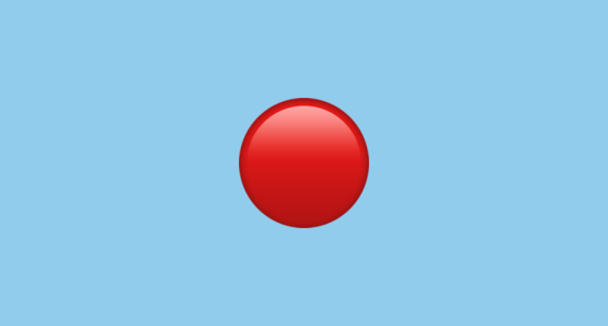 🔴 Red Circle Emoji on Apple iOS 11.3