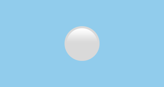 ⚪ White Circle Emoji on Apple iOS 11.3