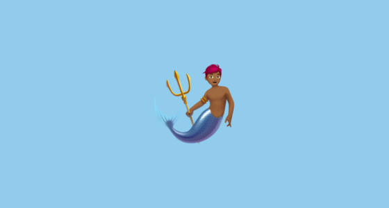 🧜🏾 Persona Sirena: Tono De Piel Oscuro Medio Emoji on Apple iOS 11.3