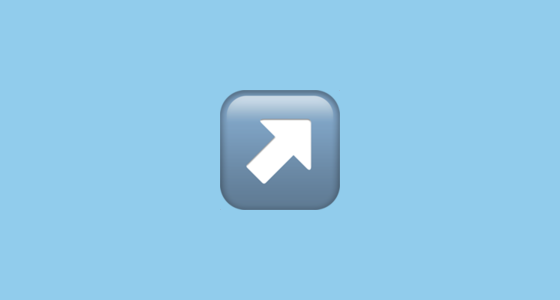 ↗️ Up-Right Arrow Emoji on Apple iOS 11.3