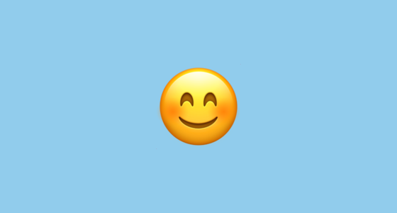 😊 Smiling Face with Smiling Eyes Emoji on Apple iOS 11.3