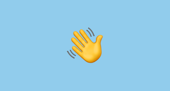 👋 Mano Saludando Emoji on Apple iOS 11.3