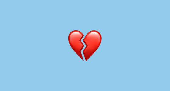 💔 Broken Heart Emoji on Apple iOS 12.1