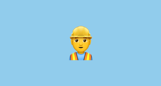 👷 Trabalhador De Construção Civil Emoji on Apple iOS 12.1