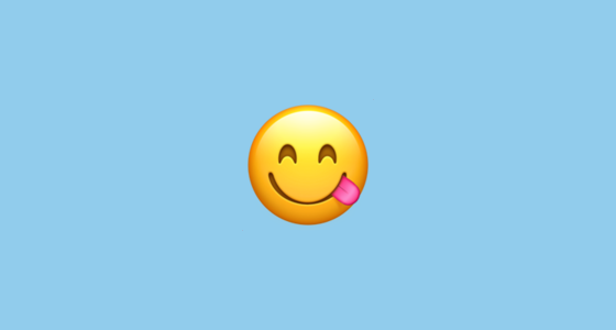 😋 Face Savoring Food Emoji on Apple iOS 12.1