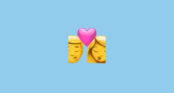 💏 Kiss Emoji on Apple iOS 12.1