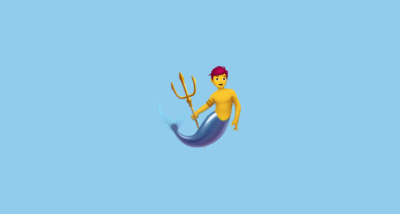 🧜‍♂️ Merman Emoji on Apple iOS 12.1