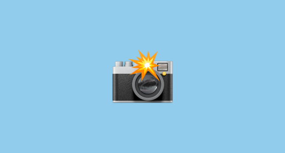 📸 Camera with Flash Emoji on Apple iOS 12.2