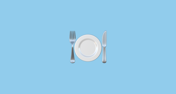 🍽️ Fork and Knife with Plate Emoji on Apple iOS 12.2