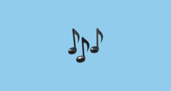 🎶 Musical Notes Emoji on Apple iOS 12.2
