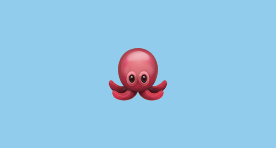 🐙 Octopus Emoji on Apple iOS 12.2