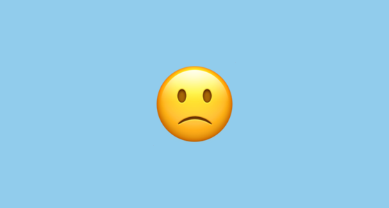 🙁 Rosto Meio Triste Emoji on Apple iOS 12.2