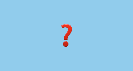 Red Question Mark Emoji on Apple iOS 6.0