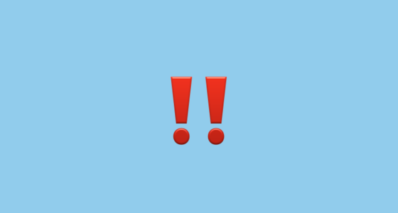 ‼️ Double Exclamation Mark Emoji on Apple iOS 6.0