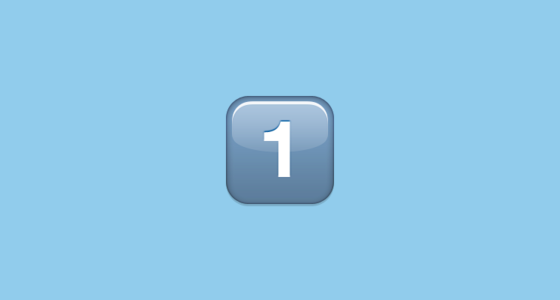 1️⃣ Keycap Digit One Emoji on Apple iOS 6.0