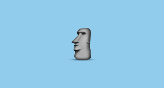 🗿 Moai Emoji on Apple iOS 6.0