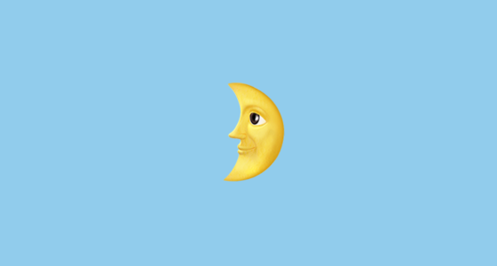 🌛 Rosto Da Lua De Quarto Crescente Emoji on Apple iOS 13.1