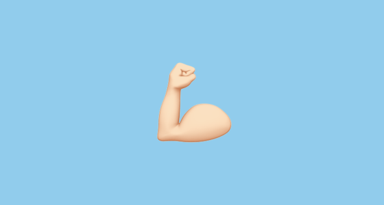 💪🏻 Flexed Biceps: Light Skin Tone Emoji on Apple iOS 13.1