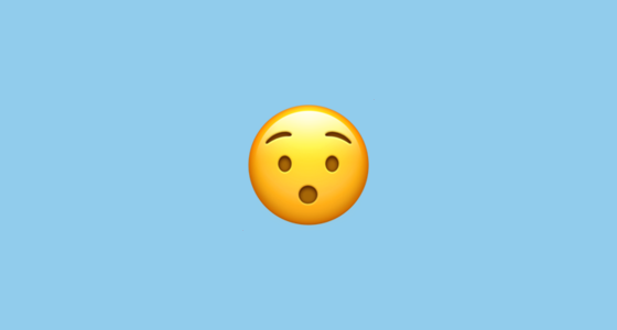 😯 Hushed Face Emoji on Apple iOS 13.1