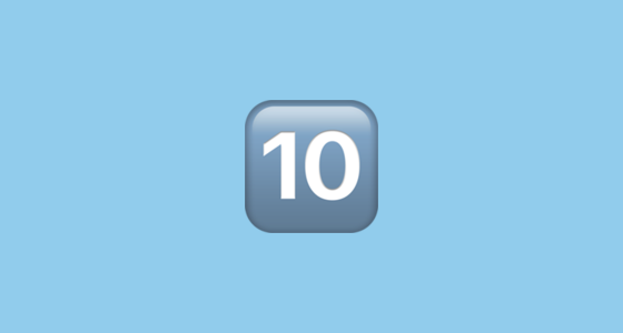 🔟 Keycap: 10 Emoji on Apple iOS 13.1